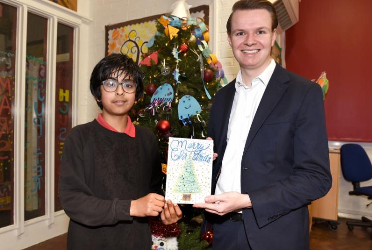 Maidenhead school pupil 'very happy' to win Christmas card competition ...